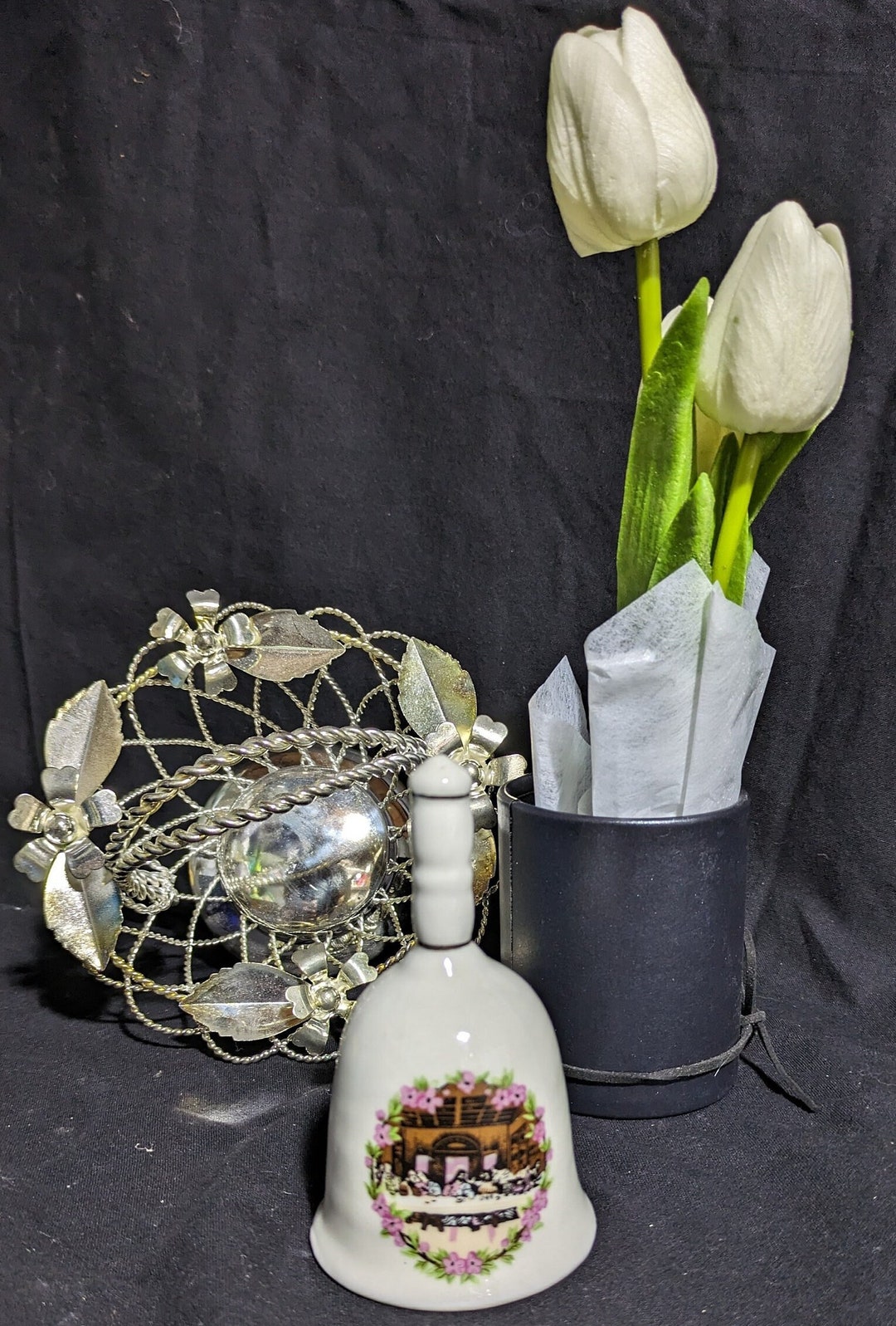 Vintage Ceramic Religious Last Supper Bell in Excellent Condition From ...