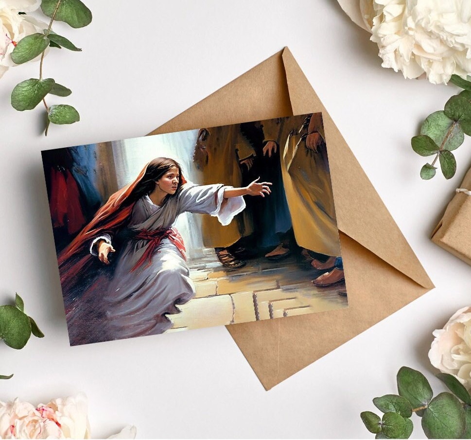 Jesus Heals Woman Digital Print, Fringe of Jesus Garment, Jesus Art ...