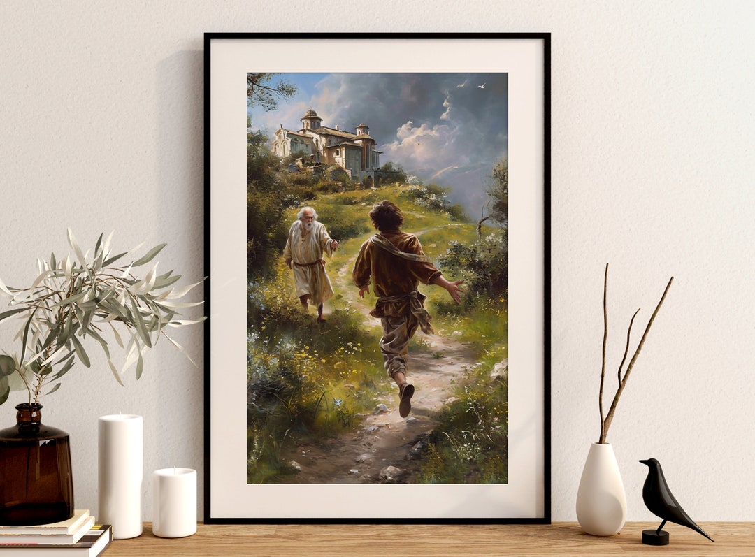 Prodigal Son Art, Digital Print, Bible Parable, Jesus Art, Bible Art ...