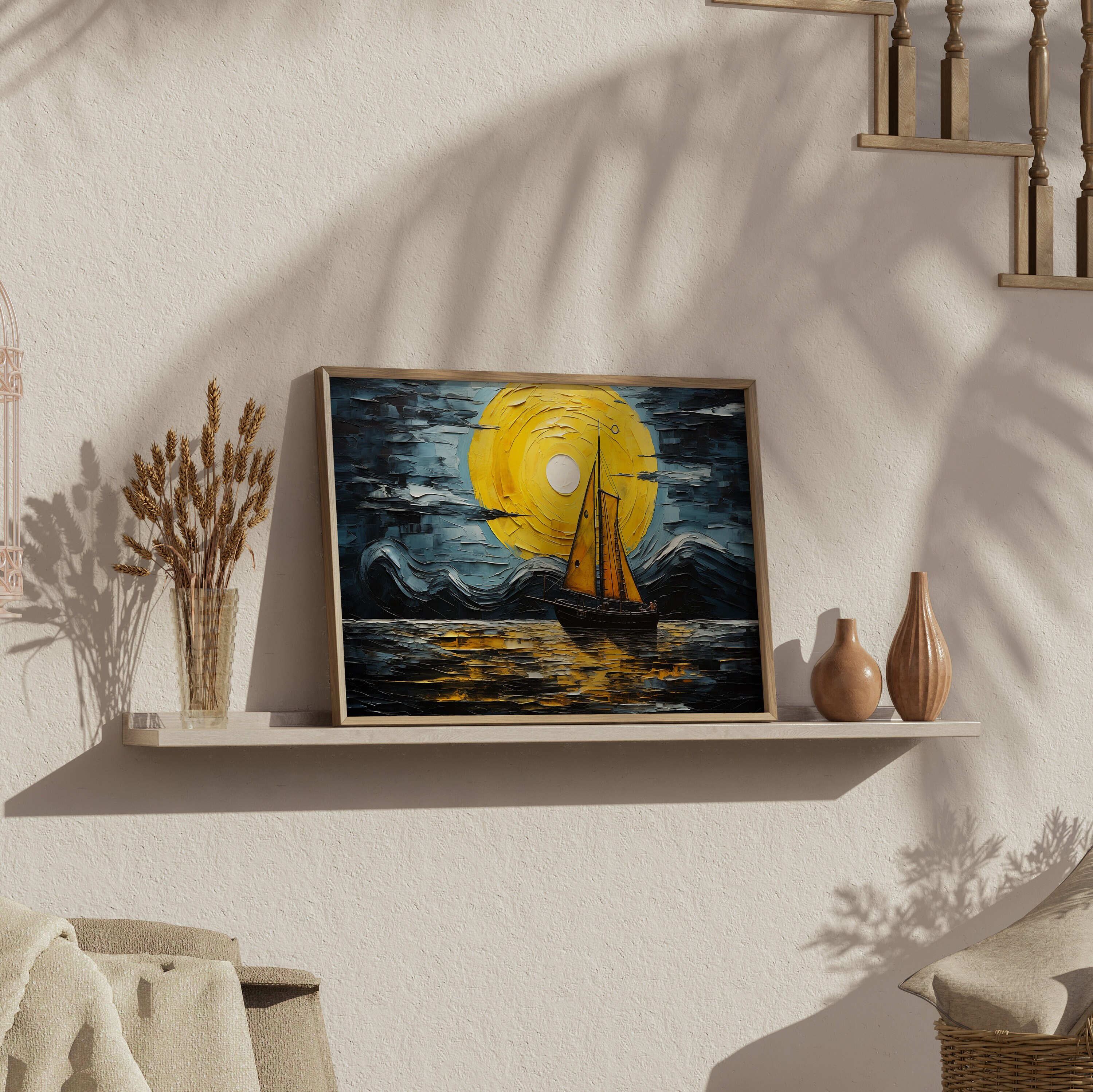 Hush Be Still, DIGITAL PRINT, Jesus Stills Sea, WALL Art, Jesus Art ...