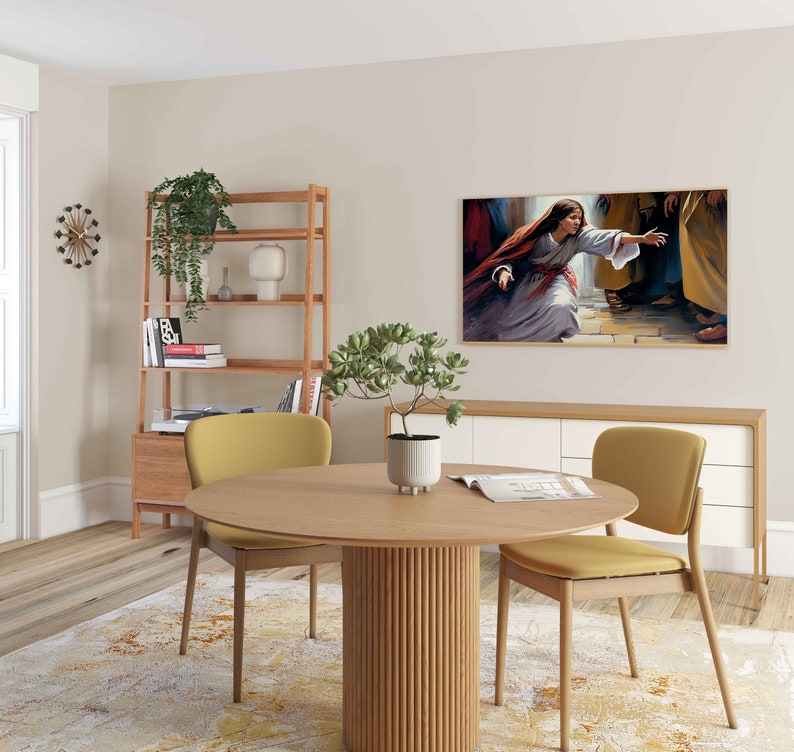 Jesus Heals Woman Digital Print Fringe of Jesus Garment - Etsy