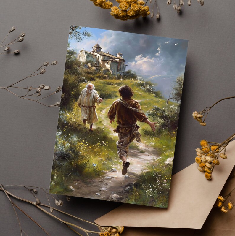 Prodigal Son Art, Digital Print, Bible Parable, Jesus Art, Bible Art ...