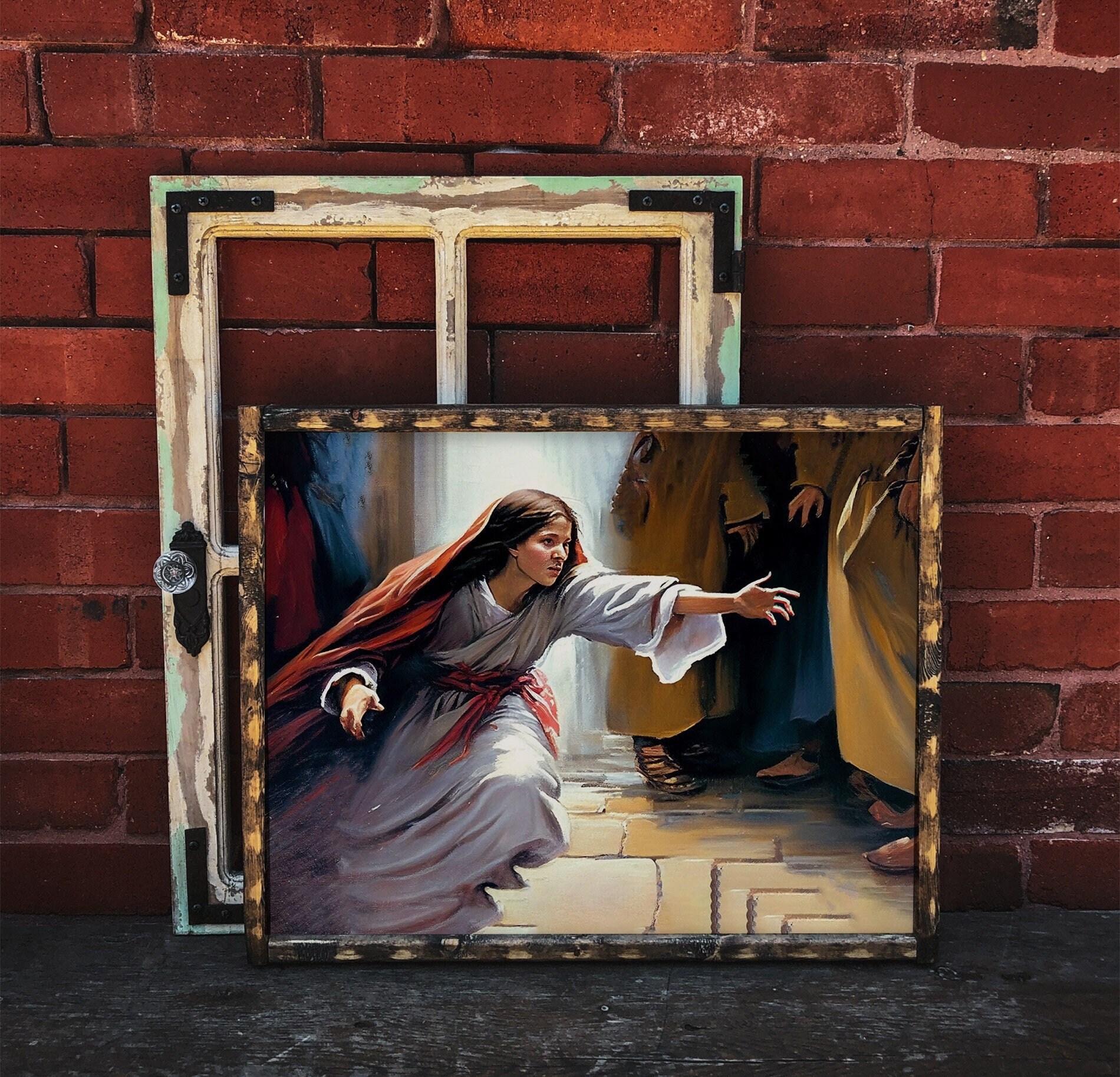 Jesus Heals Woman Digital Print, Fringe of Jesus Garment, Jesus Art ...