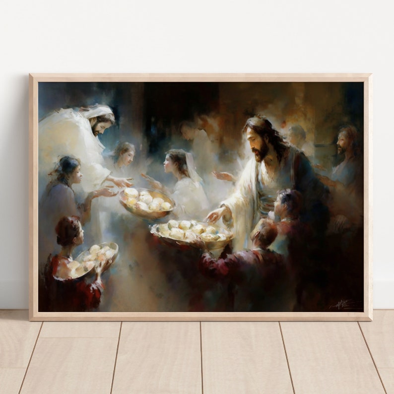 Jesus Feeds the 5000, 5 Loaves of Bread and 2 Fish, Feeding of the 5000 ...