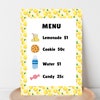 Printable Lemonade Stand Menu Template, DIY Menu to Print and Write ...