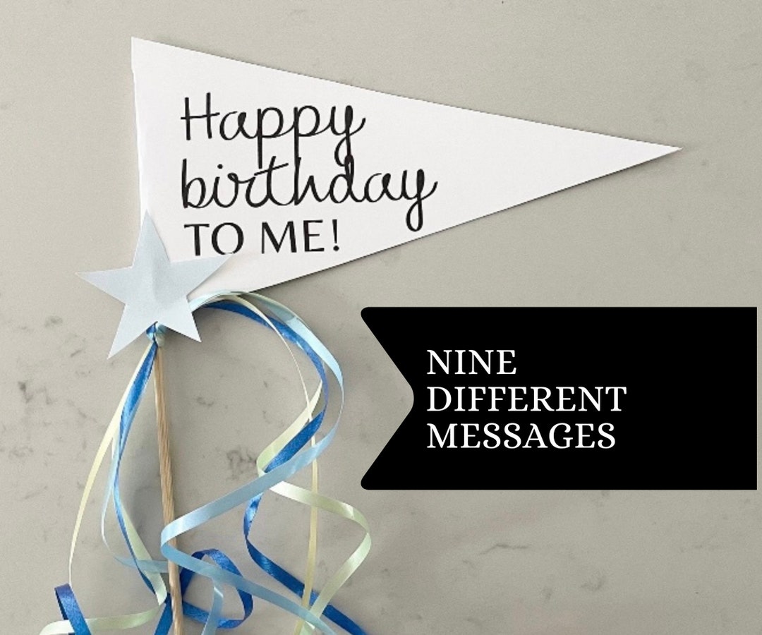 Happy Birthday Pennant Flag Birthday Flag Printable Pennant - Etsy
