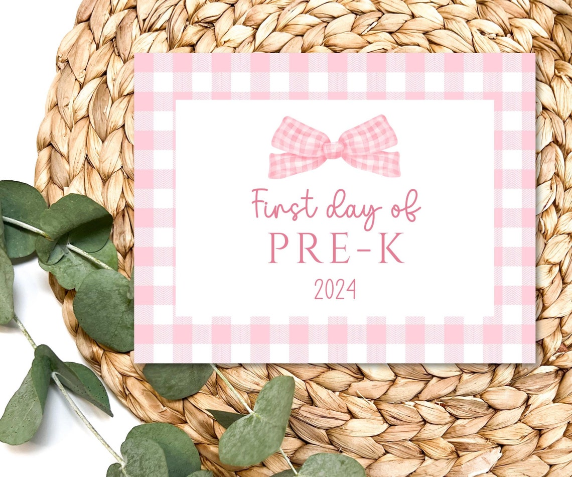 First Day of School Sign, Cute First Day of School Printable, First Day ...