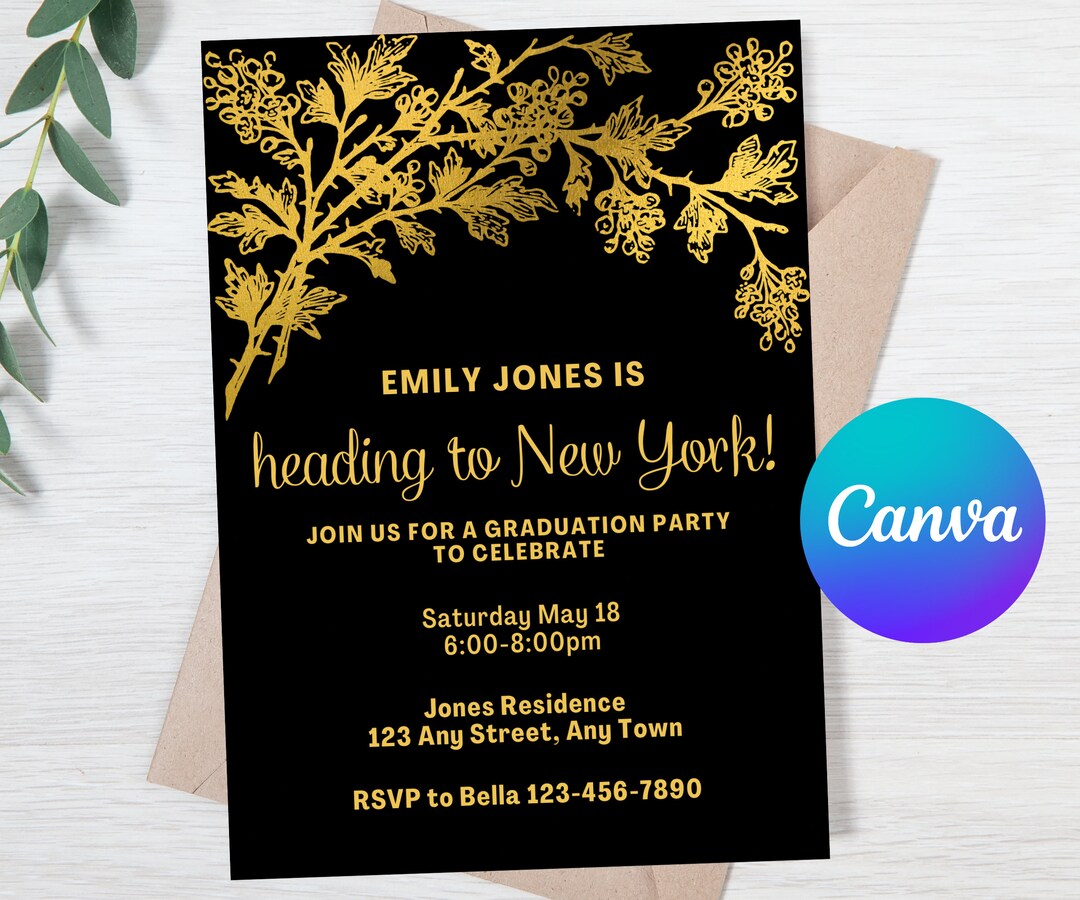 Pretty Graduation Invitation High School Graduation Party College ...
