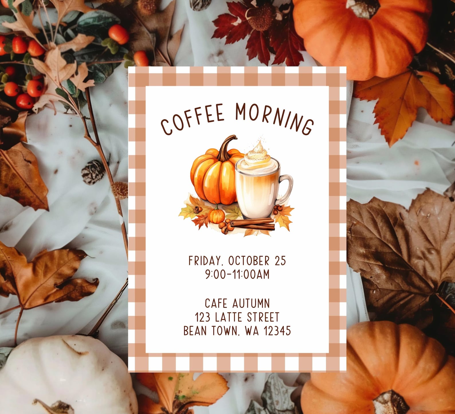 Editable Coffee Morning Invitation, Coffee Morning Flyer, Fall School ...