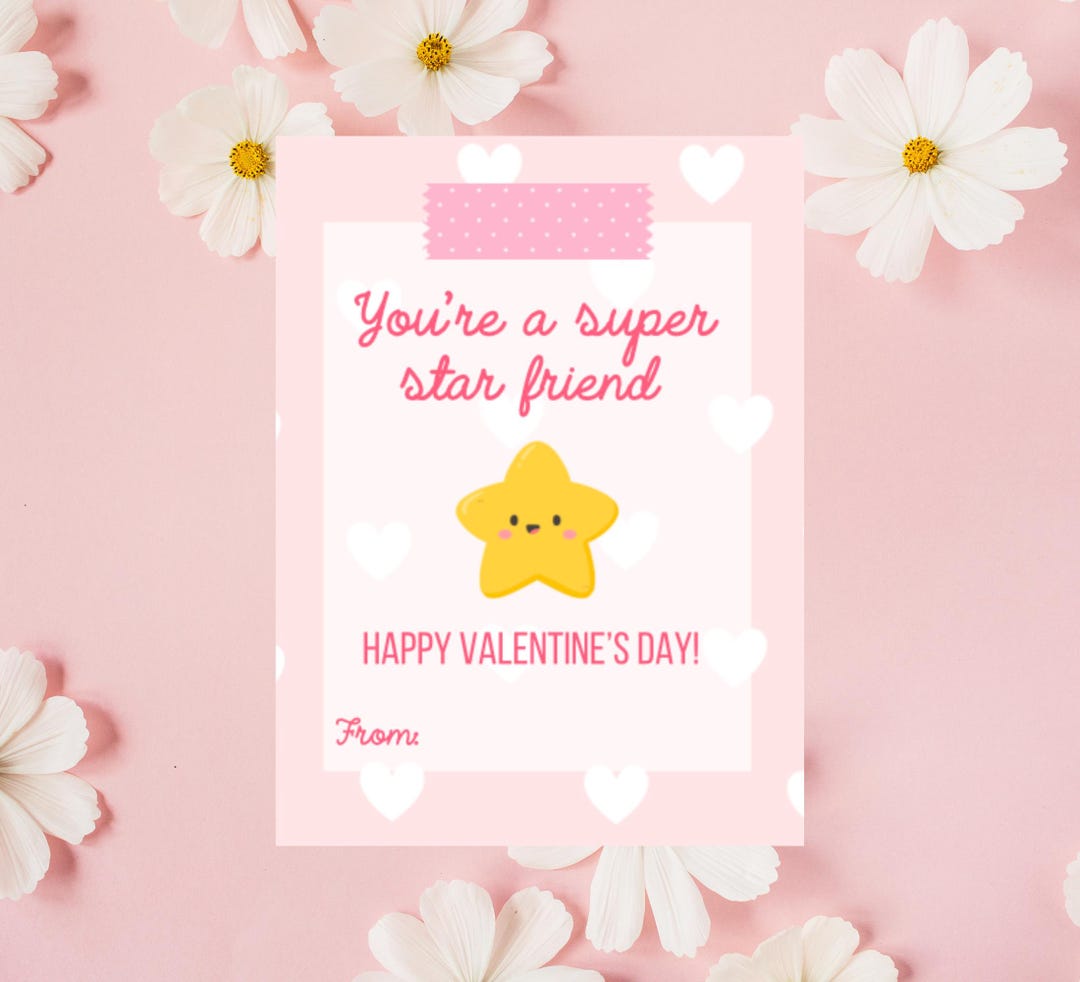 Star Valentine, Cute Star Theme Valentines, Cottage Core, Grand ...