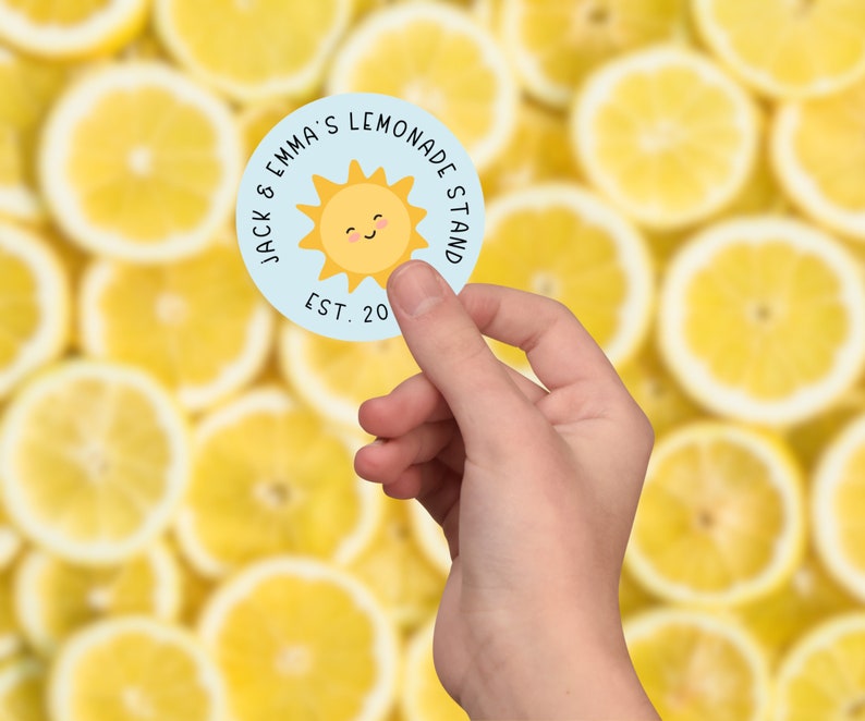 Personalized Stickers for Lemonade Stand Cups, Editable and Printable ...