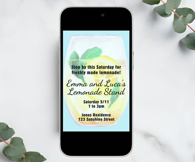 Lemonade Stand Flyer, Printable Lemonade Stand Flyer, Editable Lemonade ...