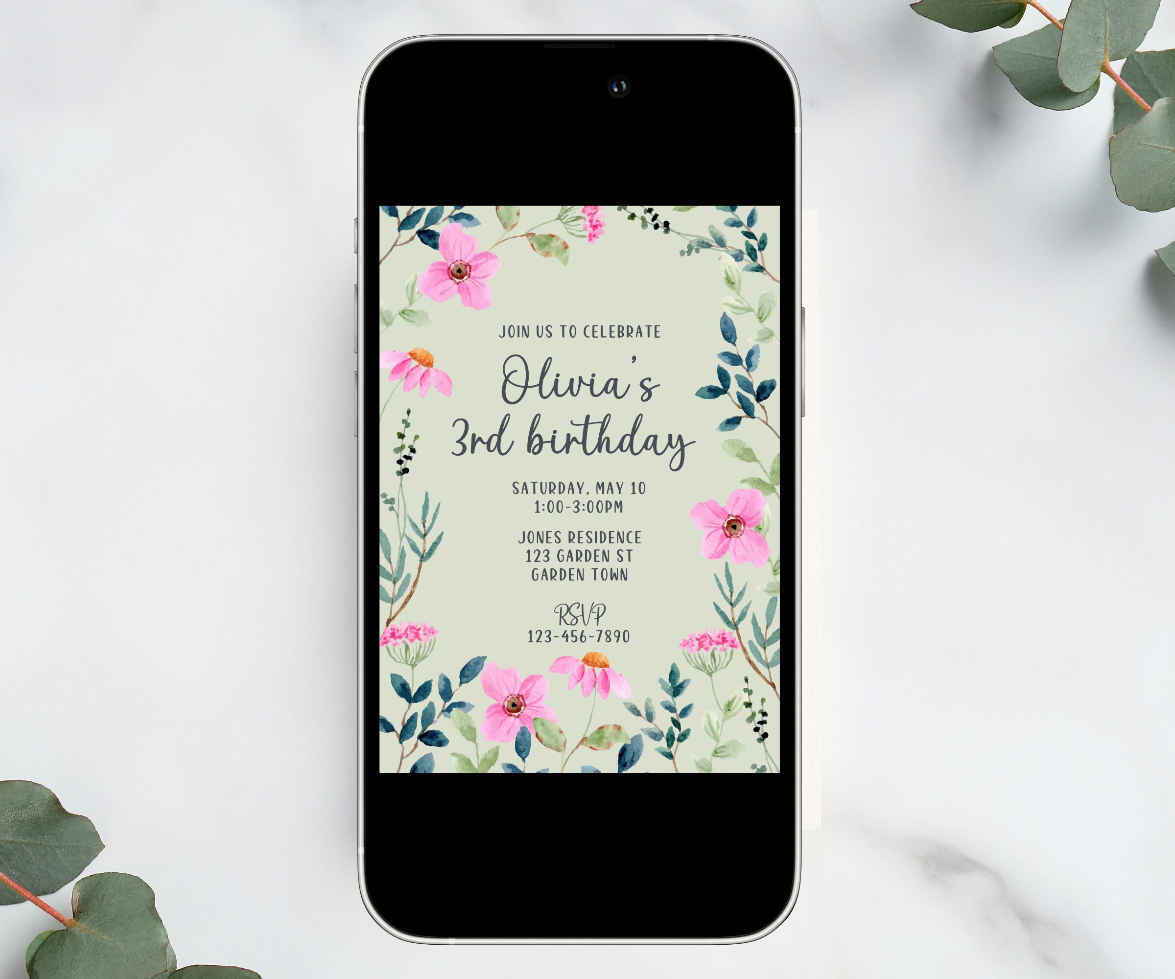 Nature Party Invitation Gardening Theme Kids Garden Party Nature ...
