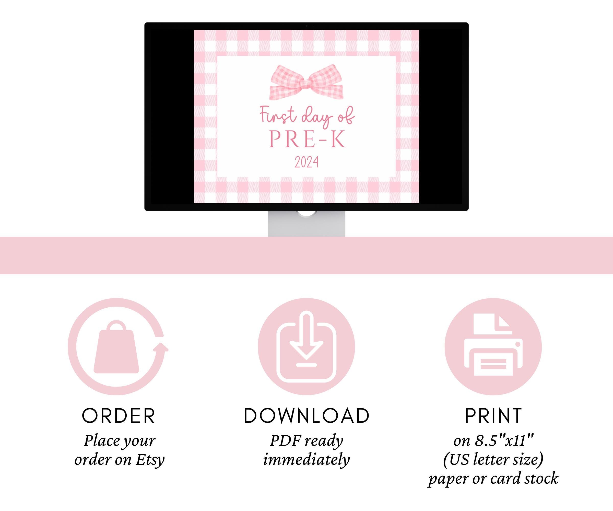 First Day of School Sign, Cute First Day of School Printable, First Day ...