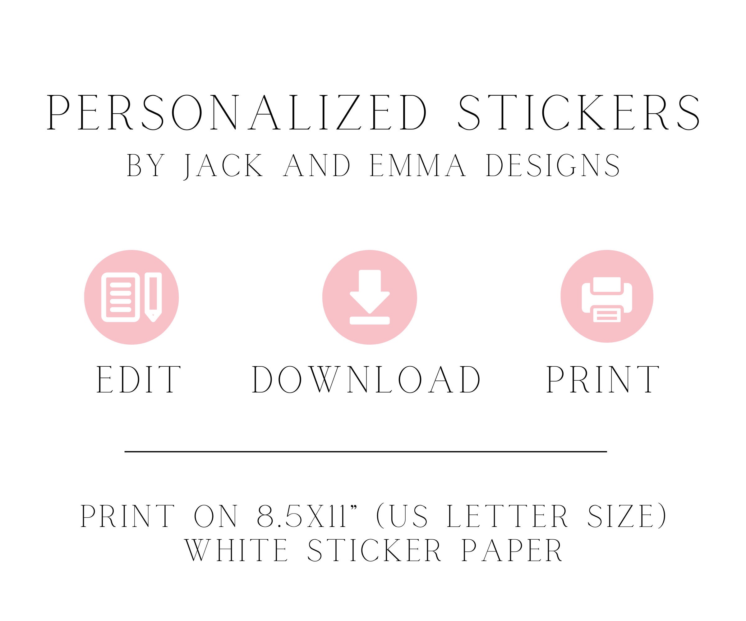 Personalized Stickers for Kids Birthday Party - Etsy
