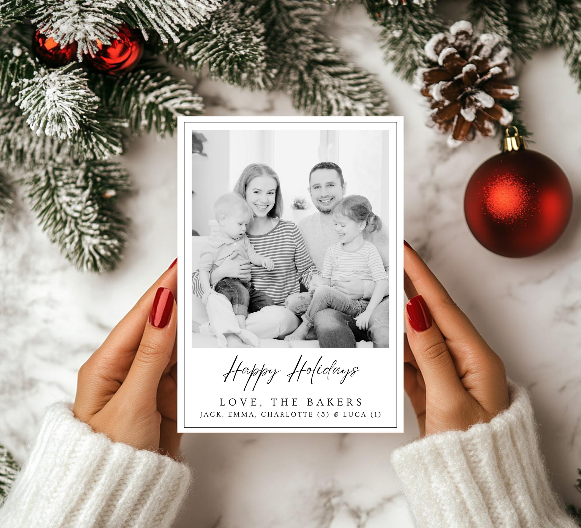 Editable Christmas Newsletter Template, Year in Review Christmas Card ...