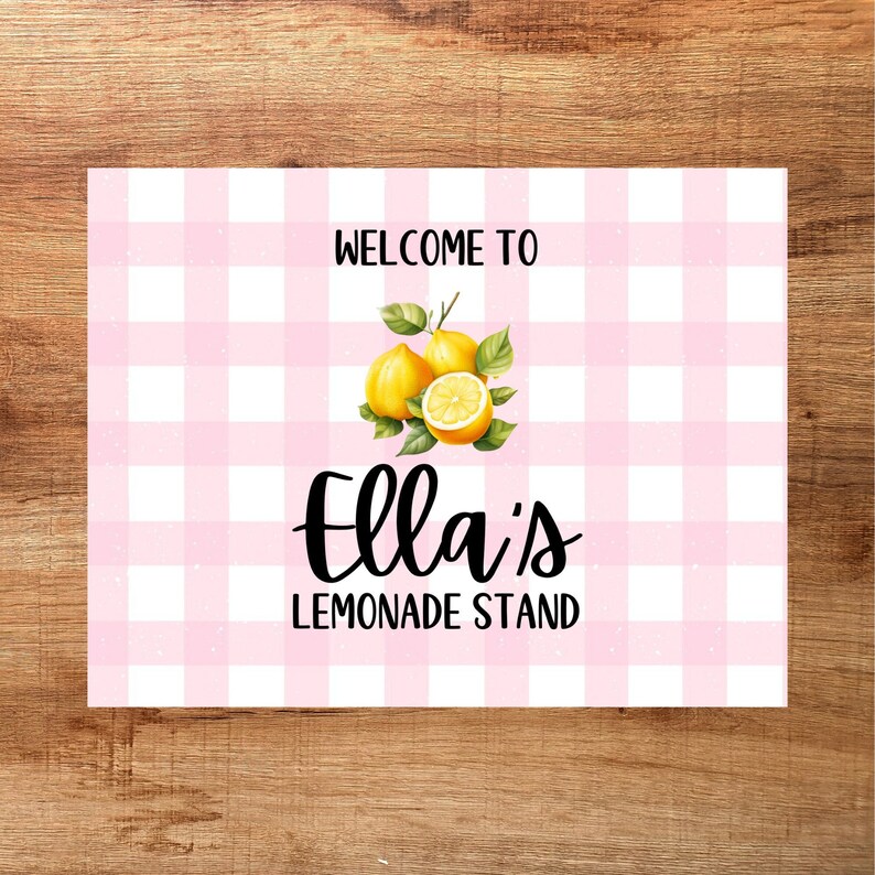Lemonade Stand Decorations, Printable Welcome Sign for Kids Summer ...