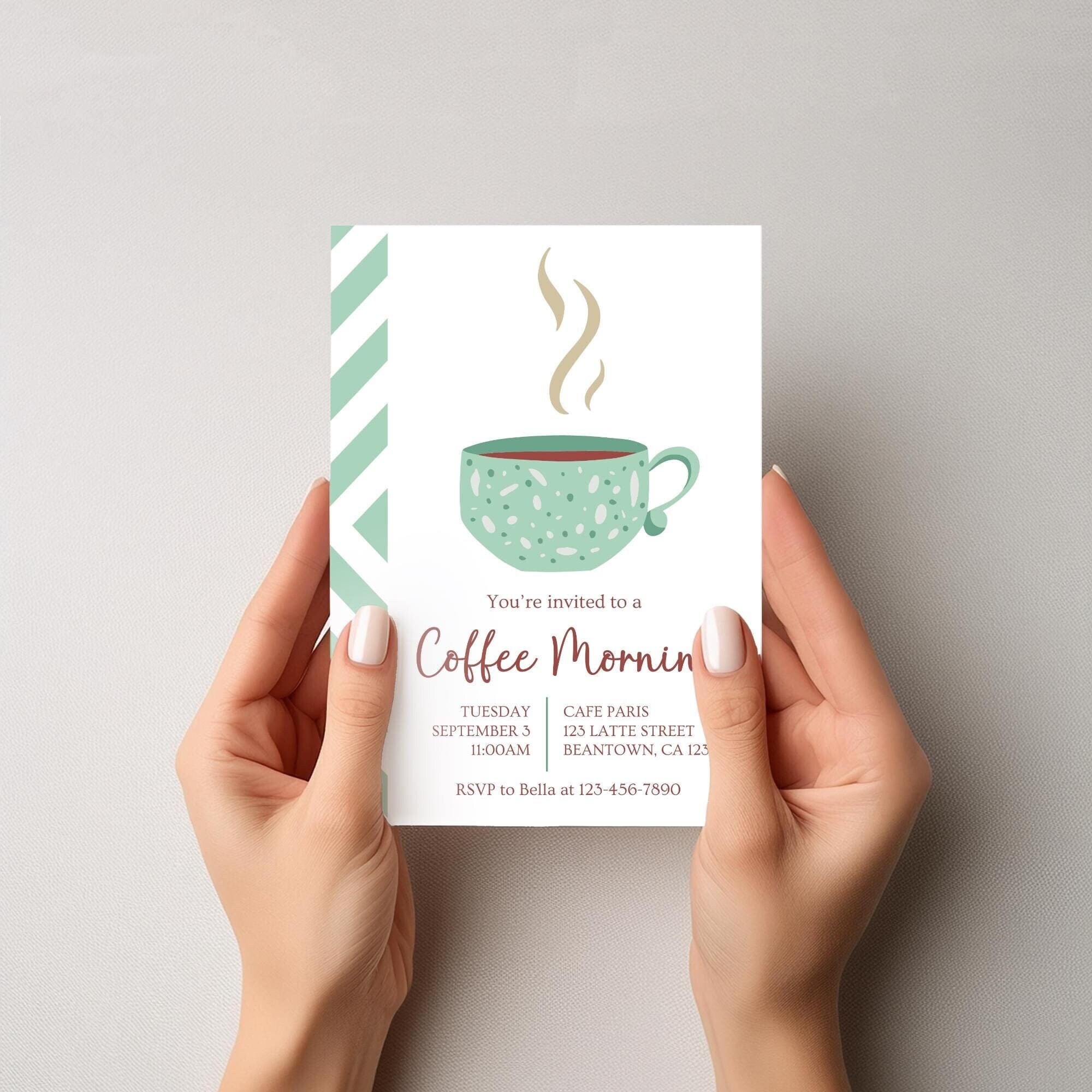 Editable Coffee Morning Invitation, Coffee Morning Flyer, Coffee ...
