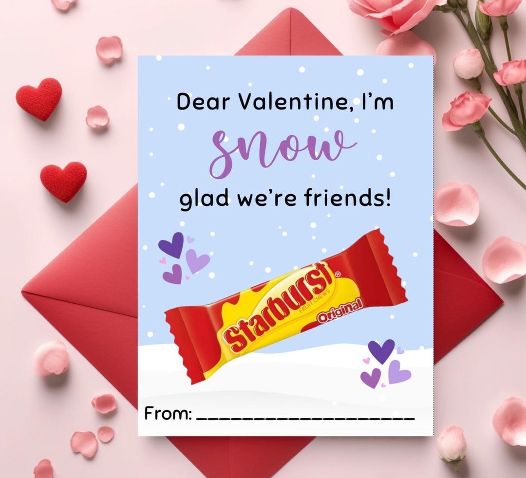 Easy Printable Valentines for Kids, Valentines Day Cards for Preschool ...