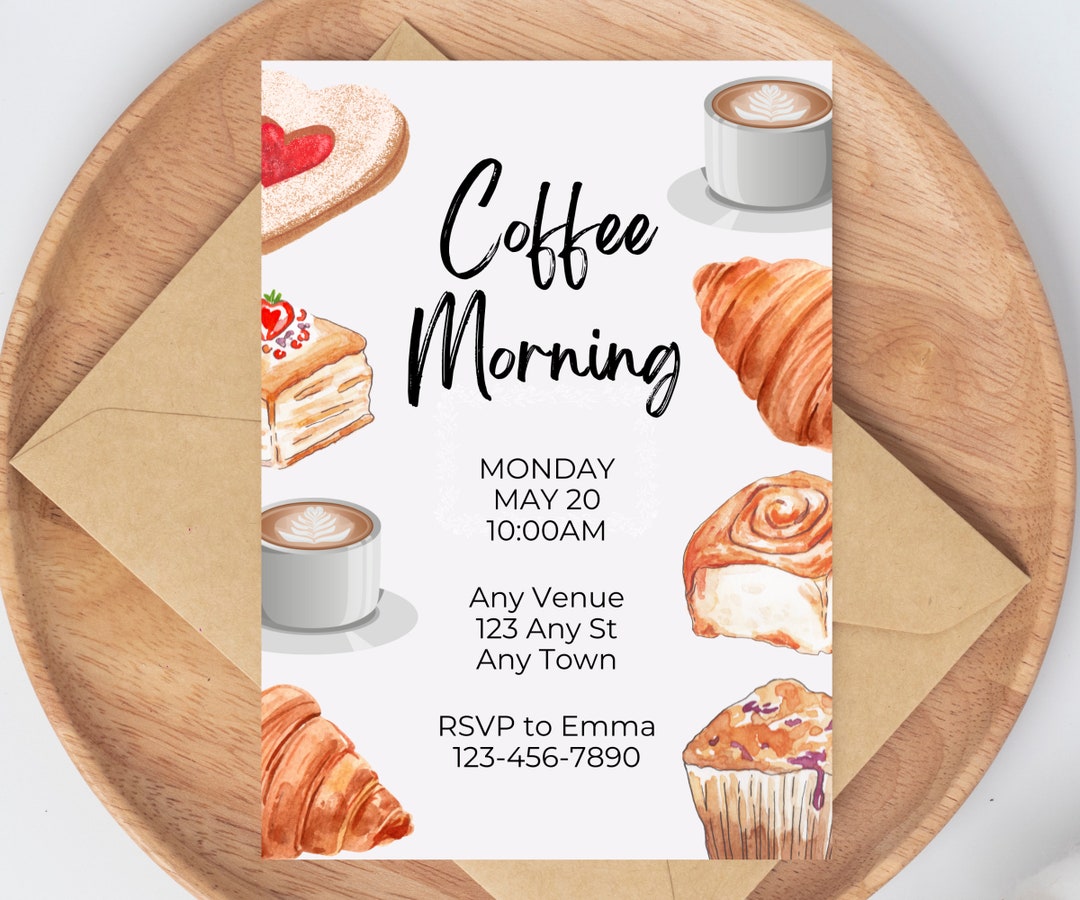 Coffee Morning Invitation for Mothers, Moms Group Personalized ...