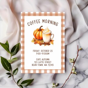 Editable Coffee Morning Invitation, Coffee Morning Flyer, Fall School ...