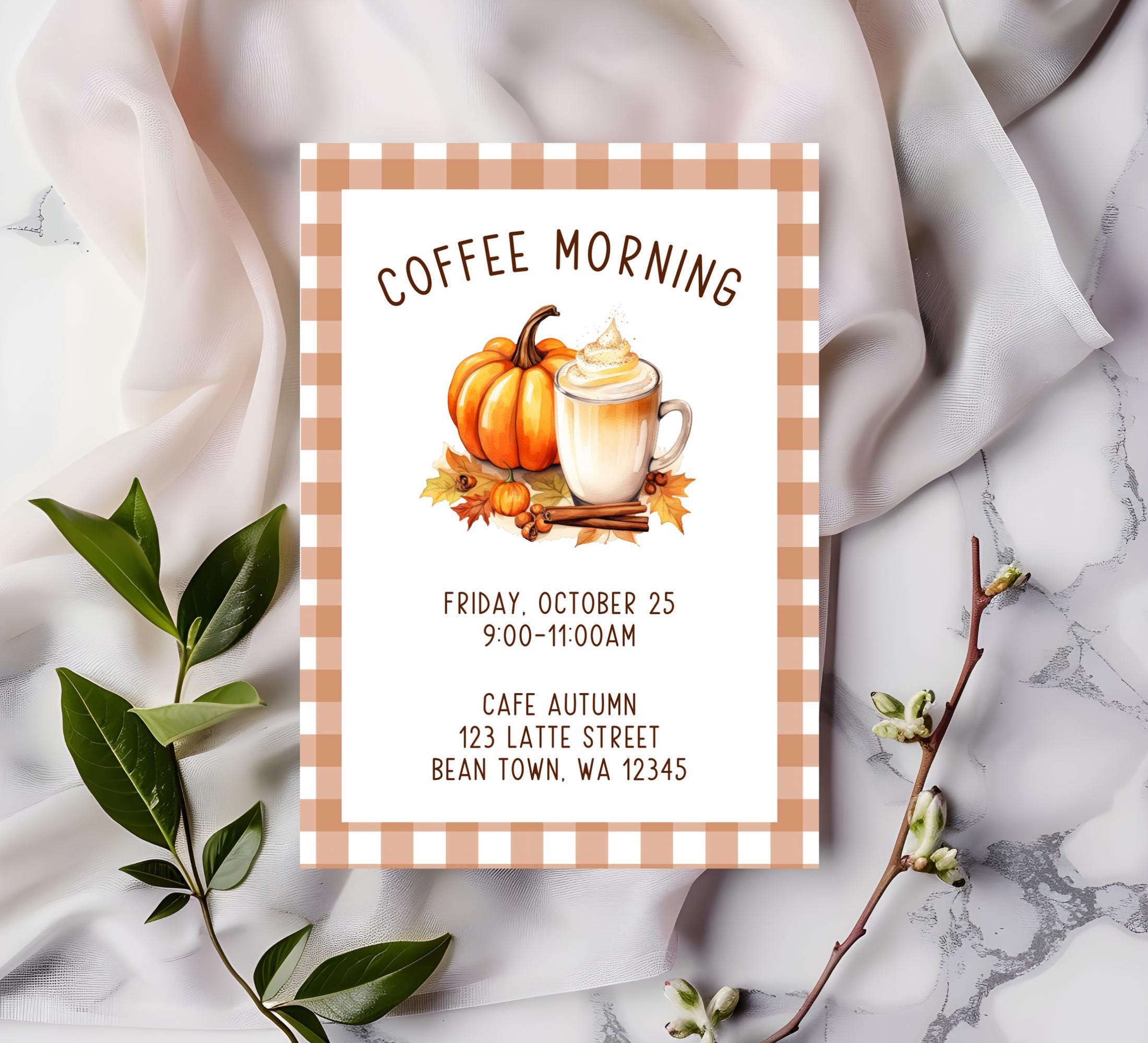 Editable Coffee Morning Invitation, Coffee Morning Flyer, Fall School ...