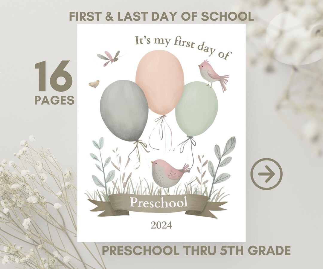 First Day of School Printable, Kindergarten First Day of School Sign ...
