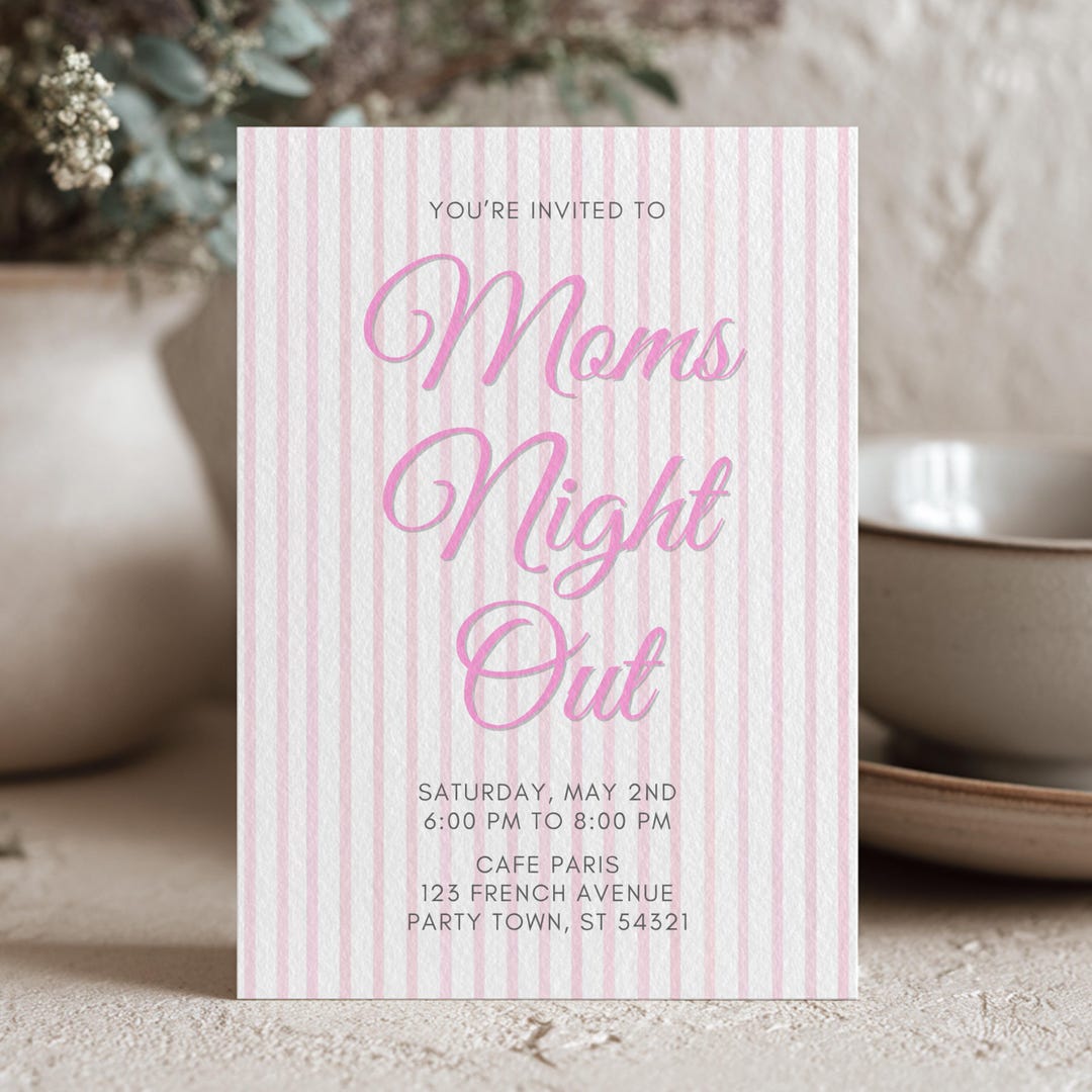 Moms Night Out Invitation: Watercolor Dinner Party Evite (canva ...