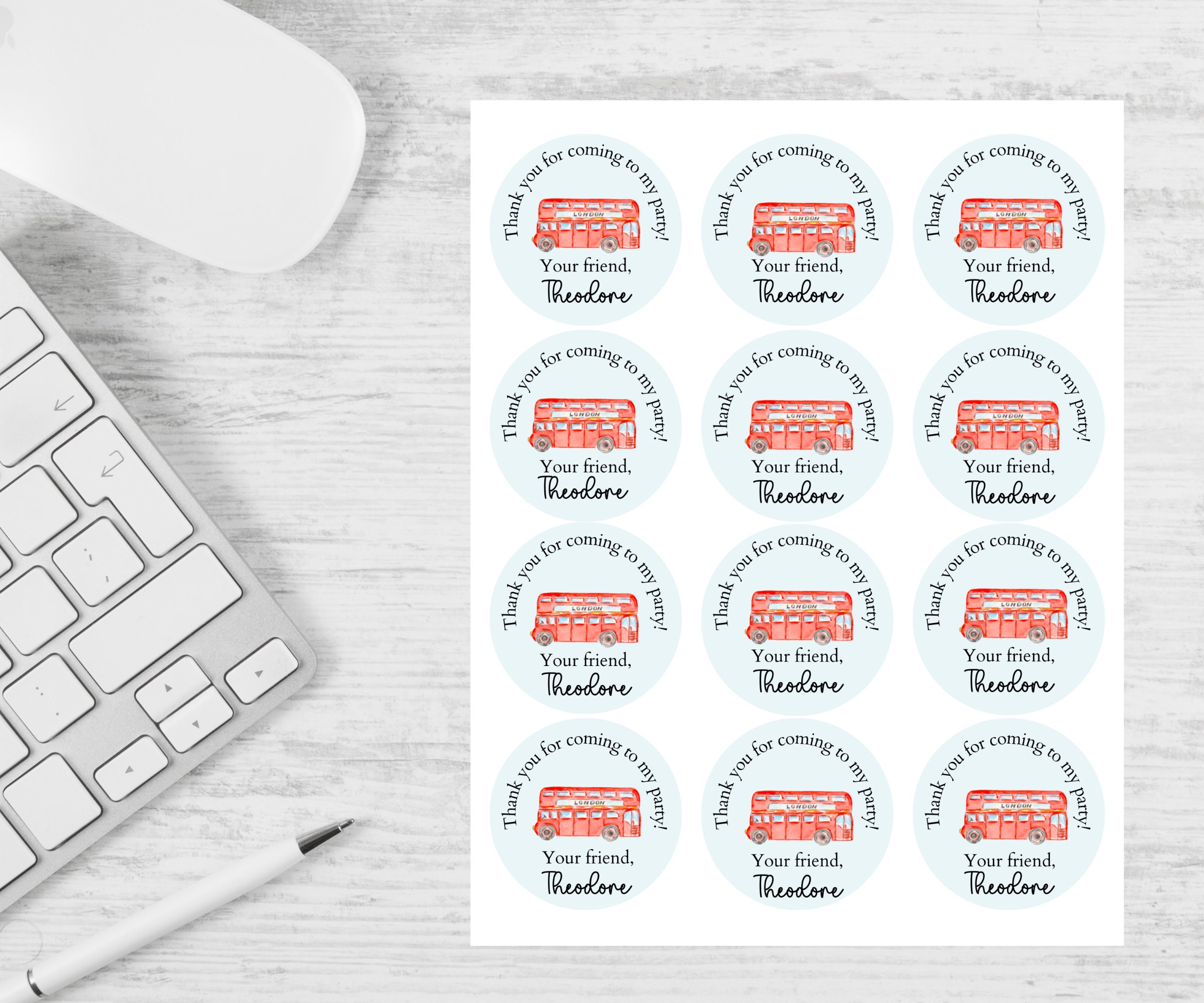 Personalized Stickers for Kids Birthday Party - Etsy