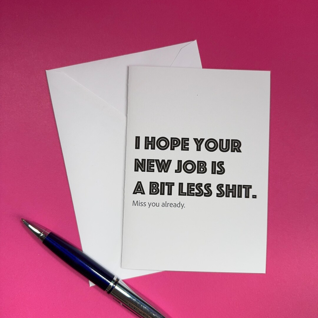 Sweary Rude and Offensive Leaving Card, Work Goodbye Card - Etsy