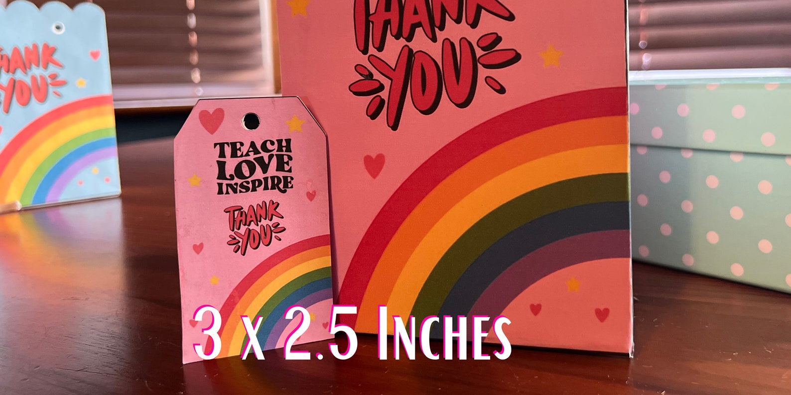 Teacher Thank You Gift Tags Printable (pink) - Etsy