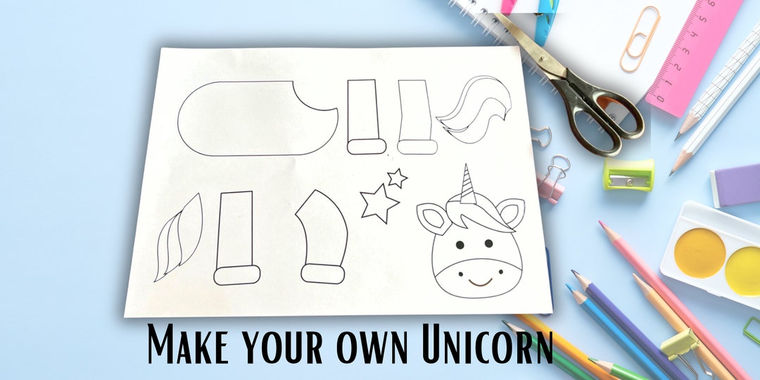 Make Your Own Unicorns Printable Template - Etsy