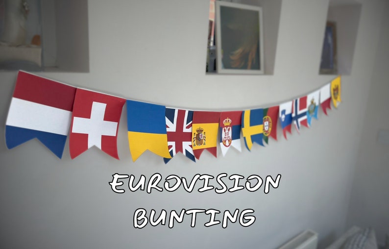 Eurovision Party Decorations - All 37 Country Flags Bunting Set - May ...