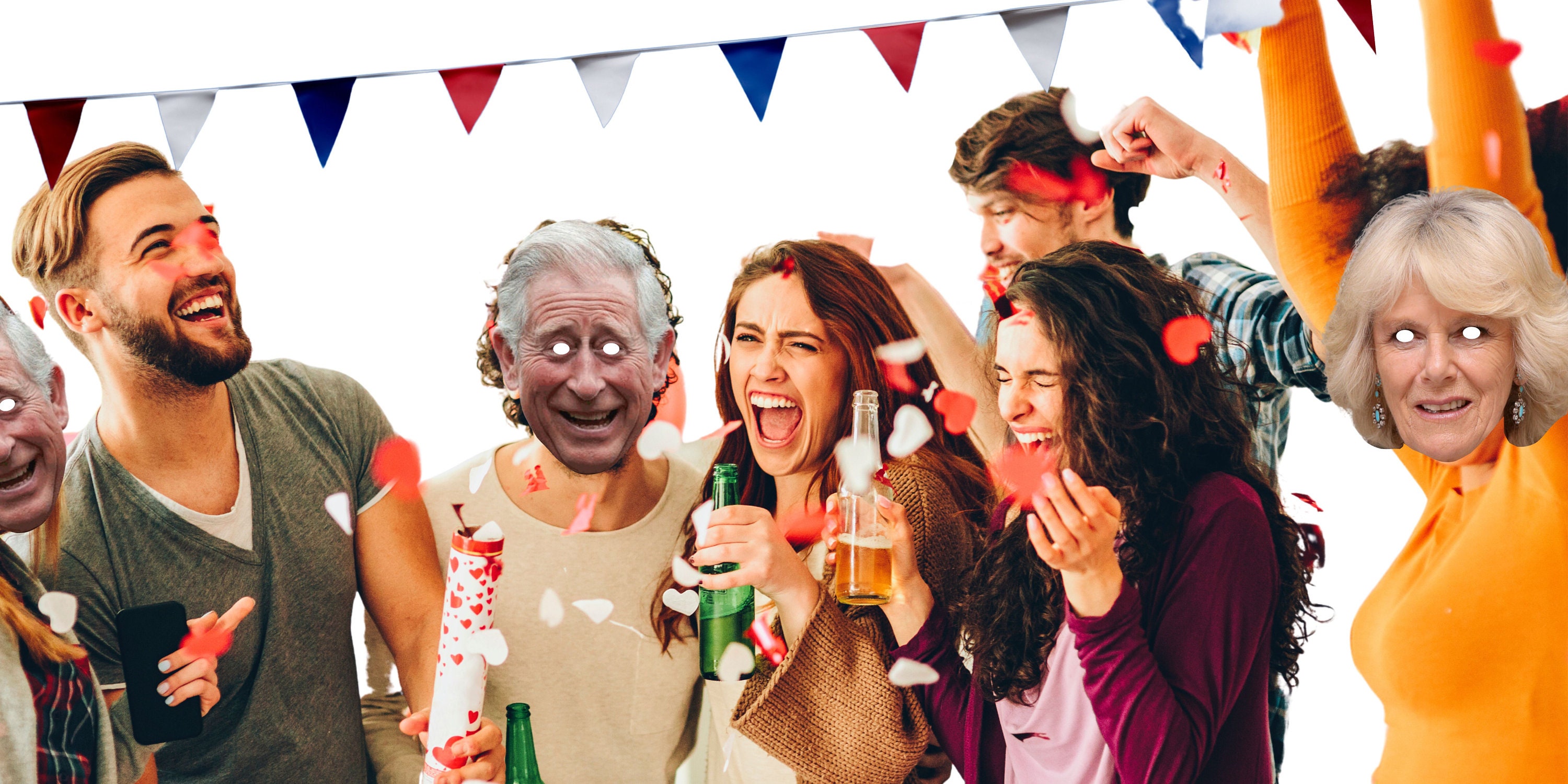 Royal Family Party Printable Face Masks - King Charles & Queen Camila ...