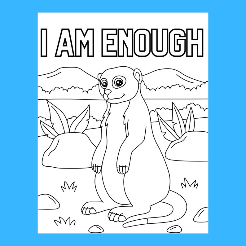 35 Affirmation Coloring Pages Printable Animal Affirmation - Etsy