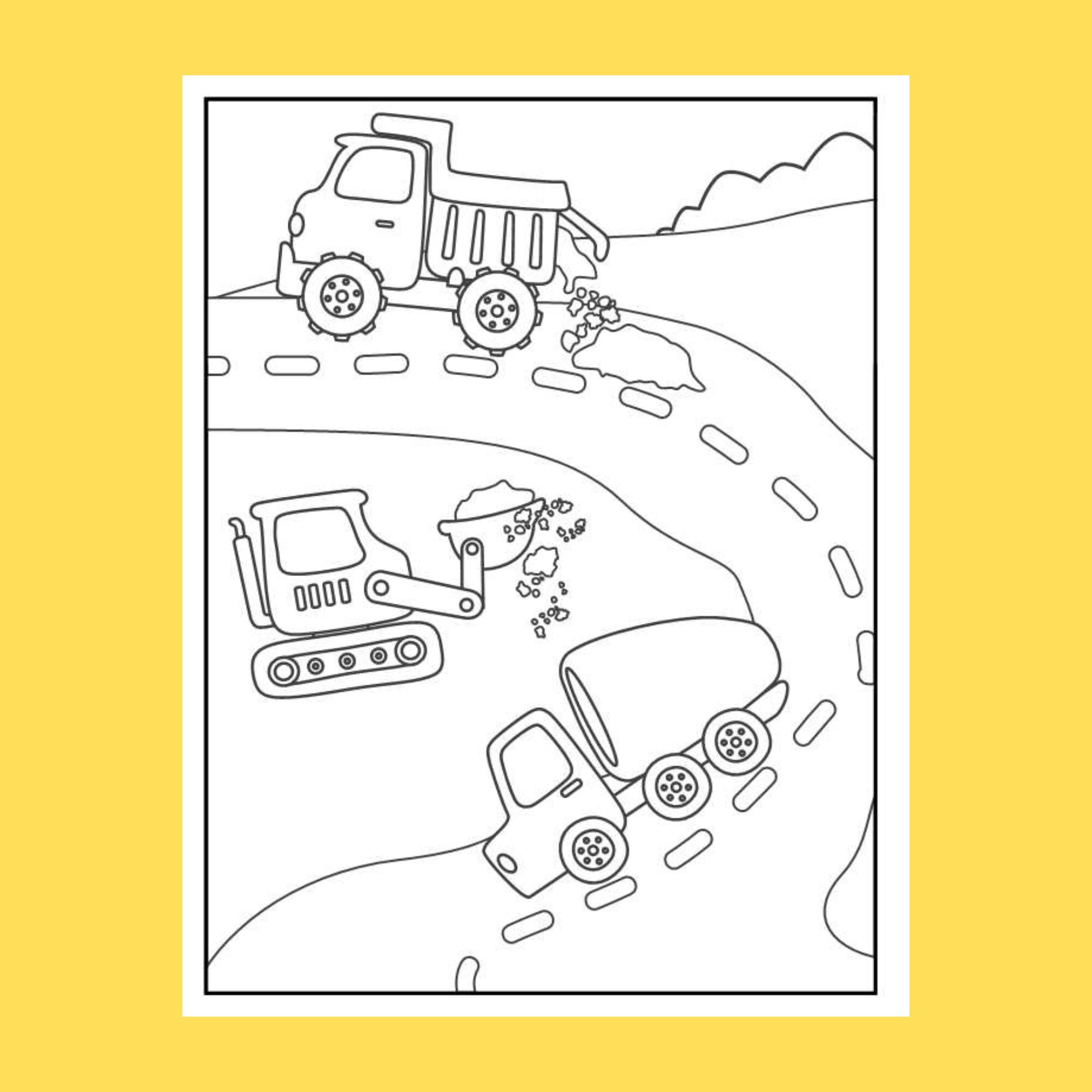 40 Printable Construction Coloring Pages, Construction Printable ...