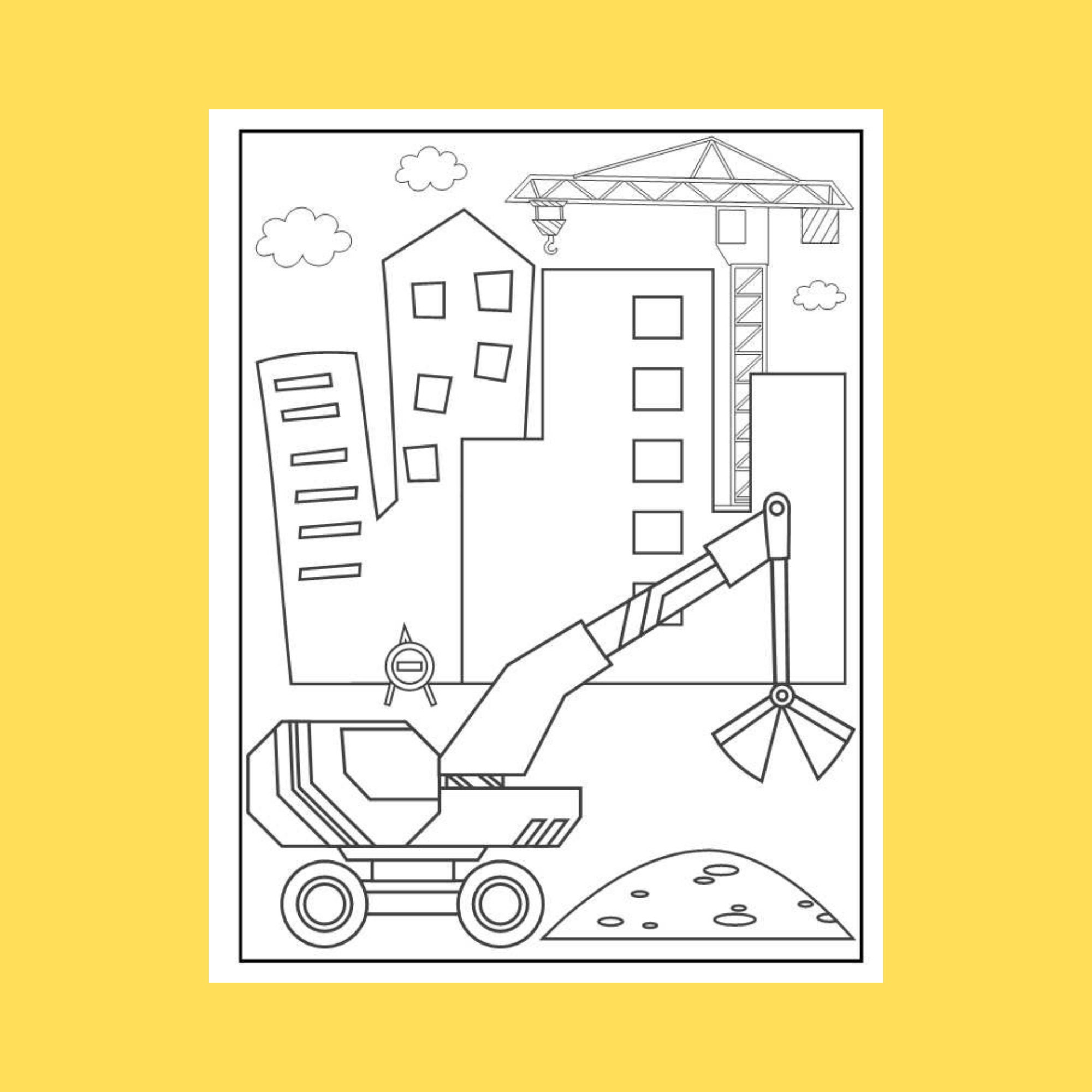 40 Printable Construction Coloring Pages, Construction Printable ...