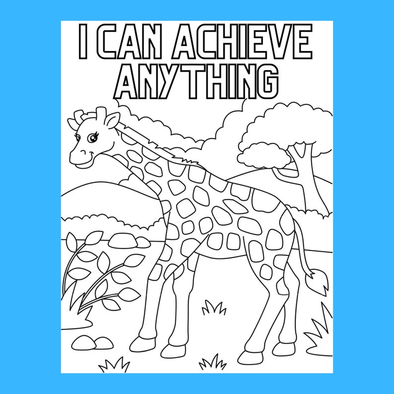 35 Affirmation Coloring Pages Printable Animal Affirmation Coloring ...