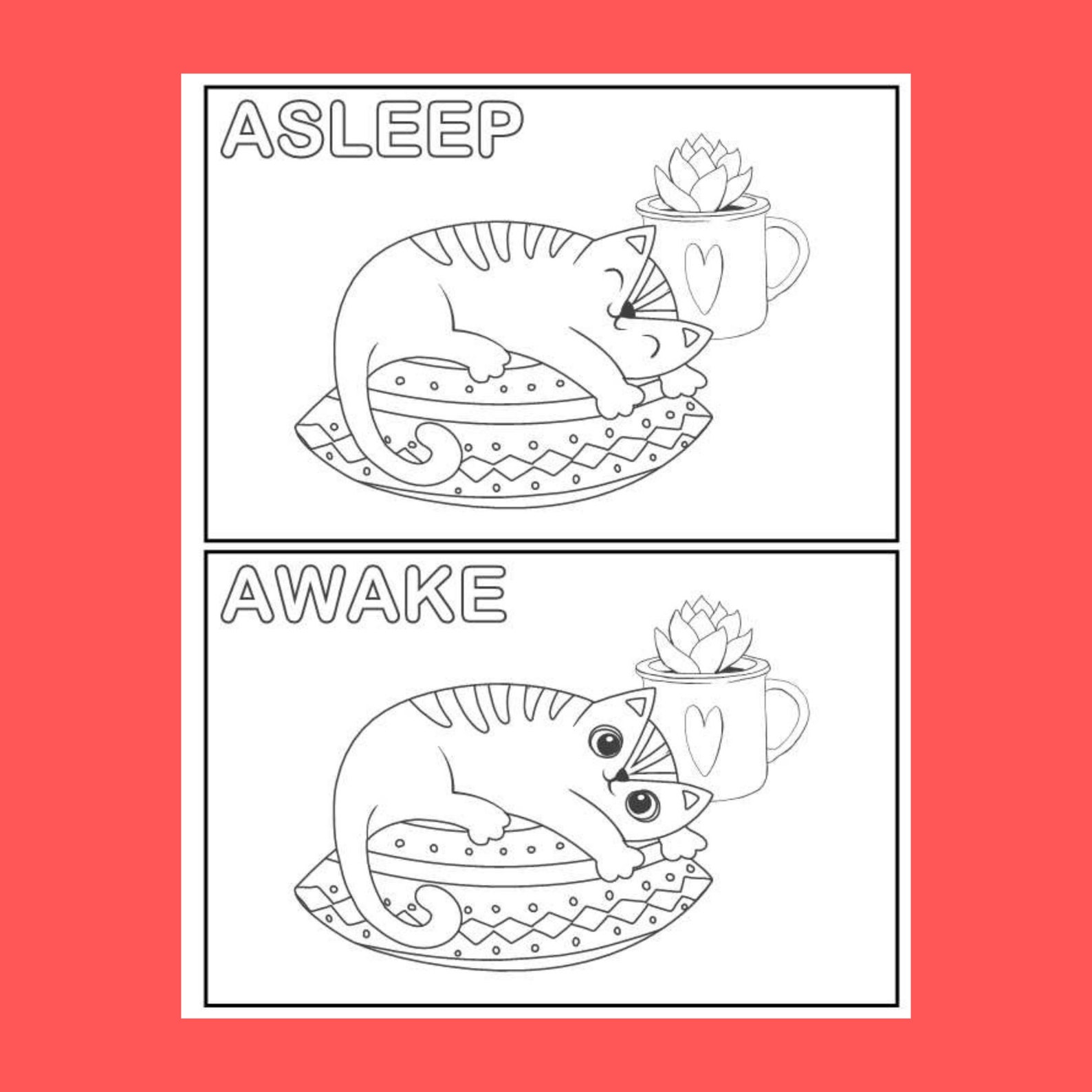 40 Printable Opposite Words Animal Coloring Pages Printable Opposite ...