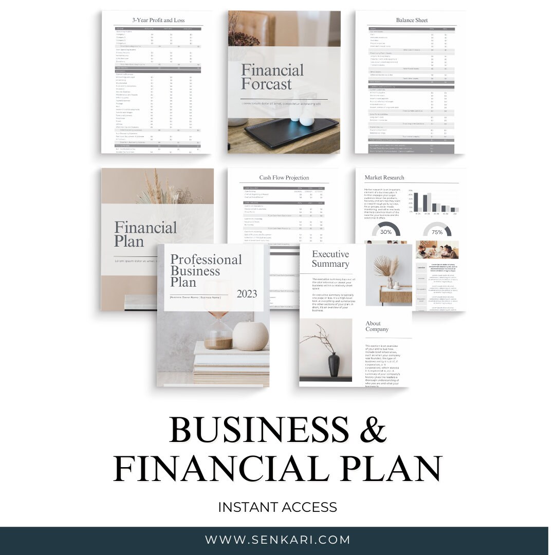 Business & Financial Plan Template, Financial Planner Template ...