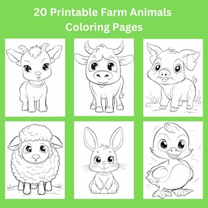 20 Printable Farm Animals Coloring Pages | Cute Farm Animals Coloring ...