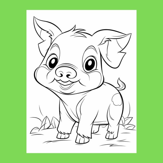 Baby Farm Animal Coloring Pages