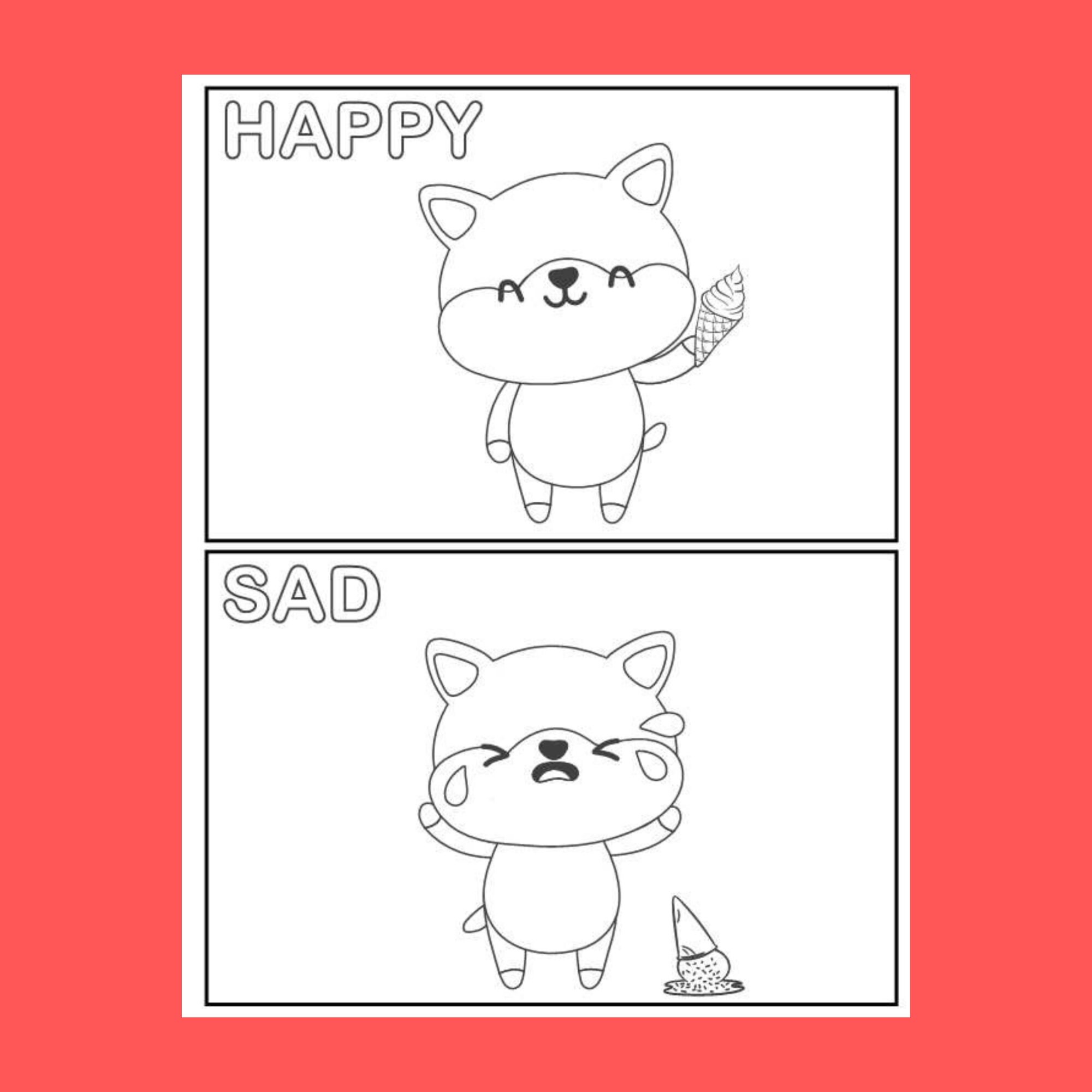 40 Printable Opposite Words Animal Coloring Pages| Printable Opposite ...