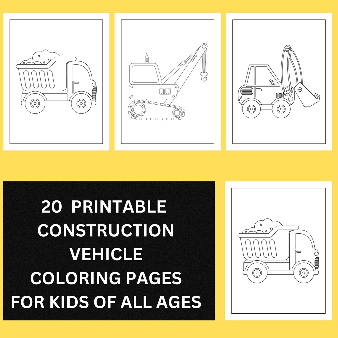 20 Printable Construction Vehicles Coloring Pages| Construction ...