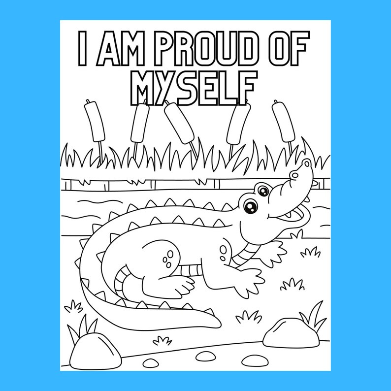 35 Affirmation Coloring Pages Printable Animal Affirmation Coloring ...