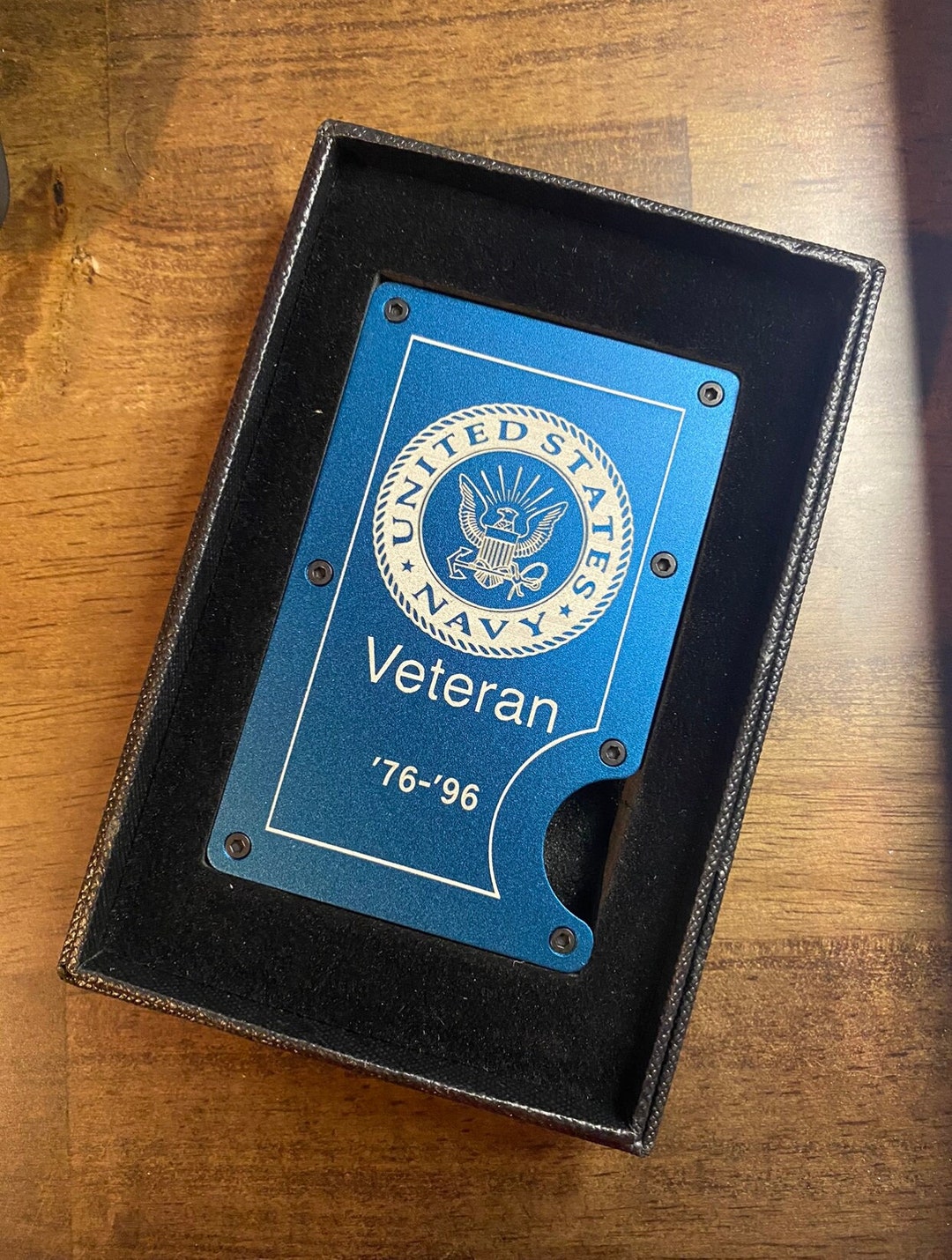 Custom RFID Slim Metal Wallet, Image Engraved, Custom Logo - Etsy