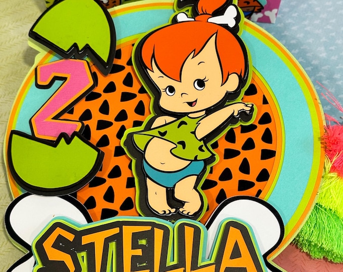 Pebbles Flintstone (the Flintstones) • Cake Topper Pebbles • Pedrita - Etsy