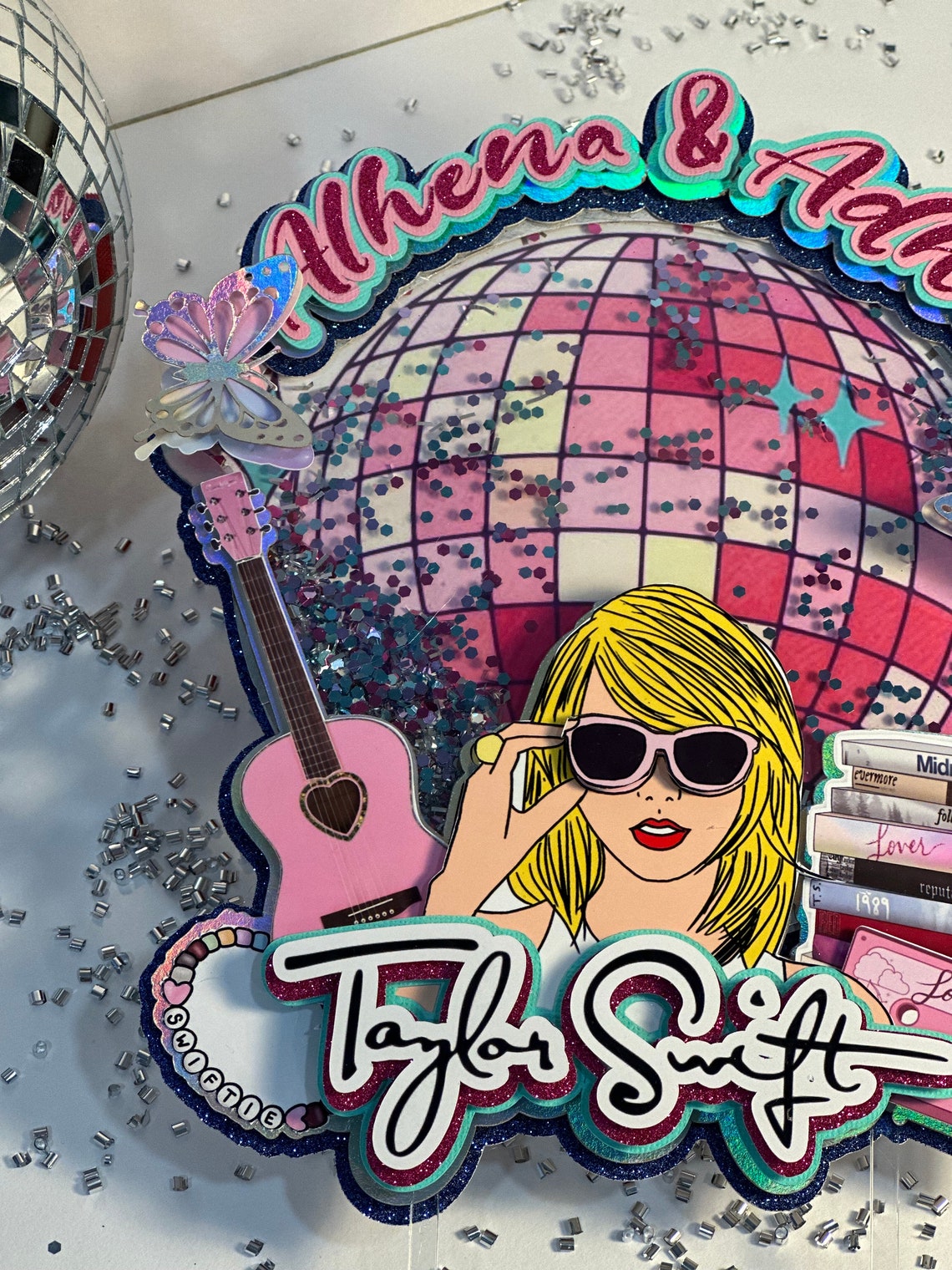 Handmade Swiftie Cake Topper: 3D Shaker, Singer Birthday Decor - Etsy