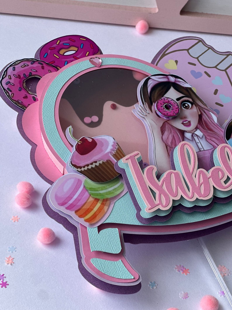 Personalized Cake Topper, Cake Topper 3D With Shaker, Mis Pastelitos ...