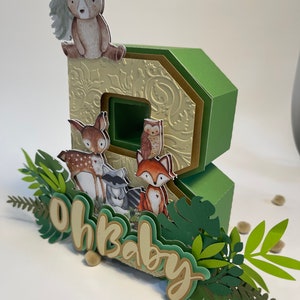 Personalized Safary Baby 3D Letter/number 7", Oh Baby 3D Letter/number ...